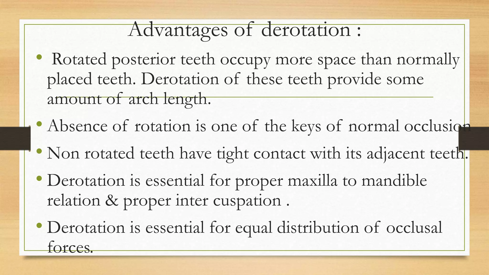 Rotation of teeth & its management | PPTX