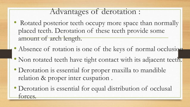 Rotation of teeth & its management | PPTX | Oral care | Personal Care