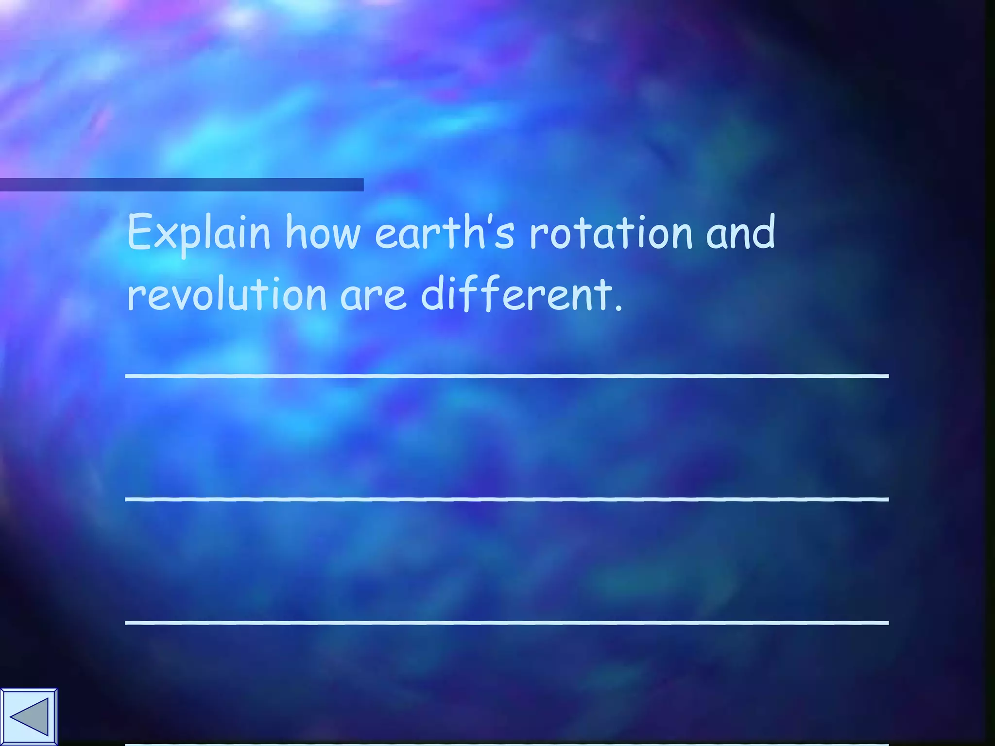 Rotation and Revolution | PPT