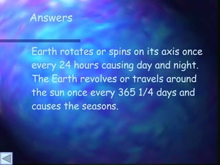 Rotation and Revolution | PPT