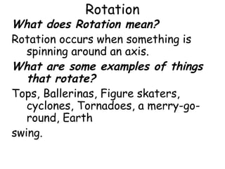 Rotation revolution 4 | PPT