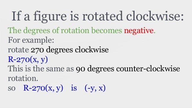 Rotation rules geometry clockwise - cablekool