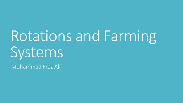 Rotations and farming systems | PPT
