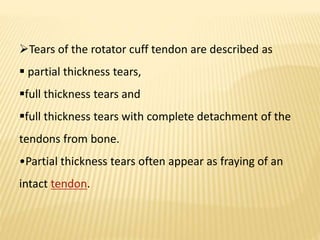 Rotator cuff injury | PPTX