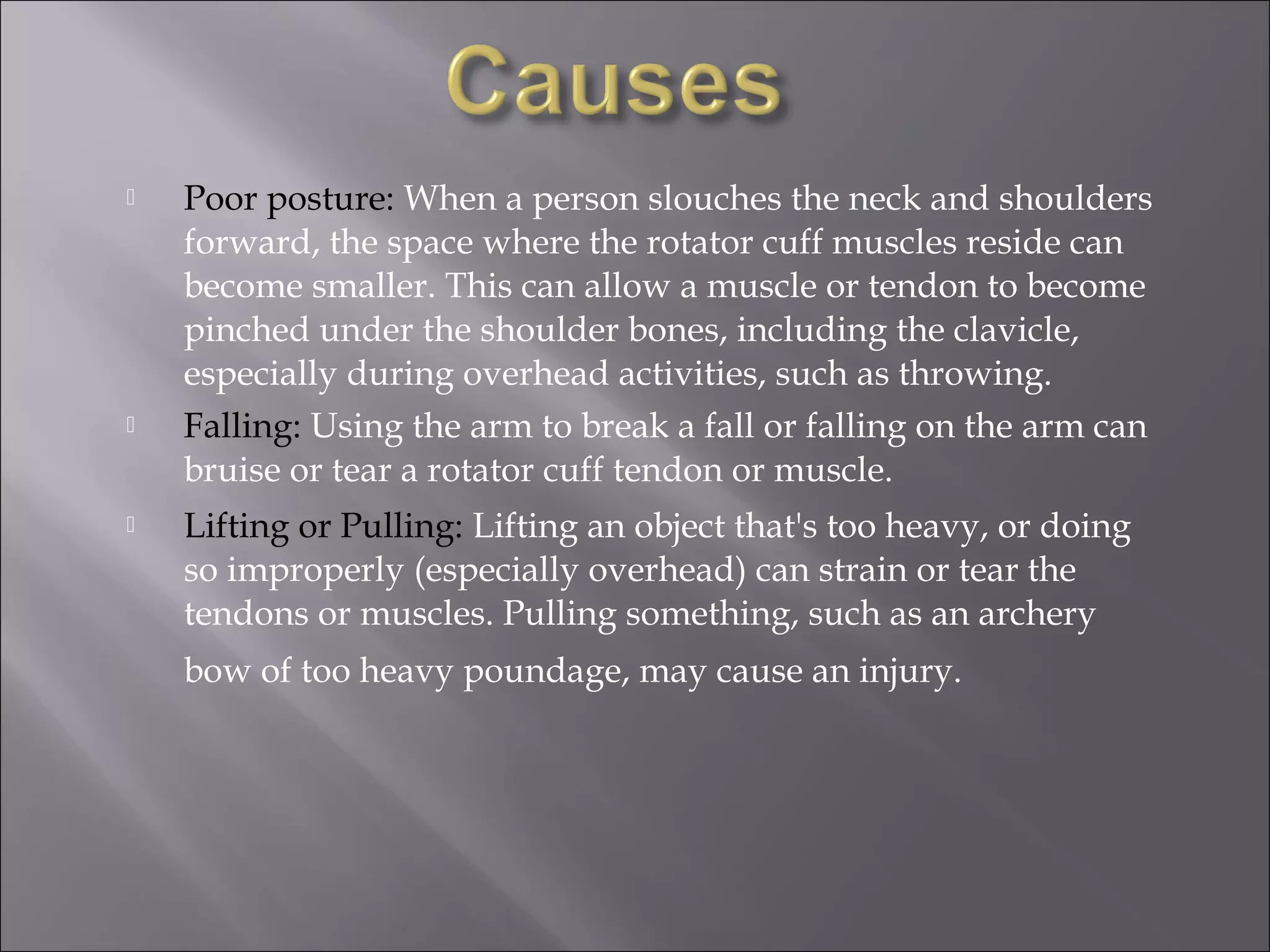 Rotator cuff injuries | PPT