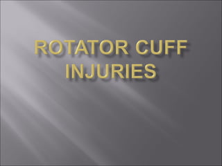 Rotator cuff injuries | PPT