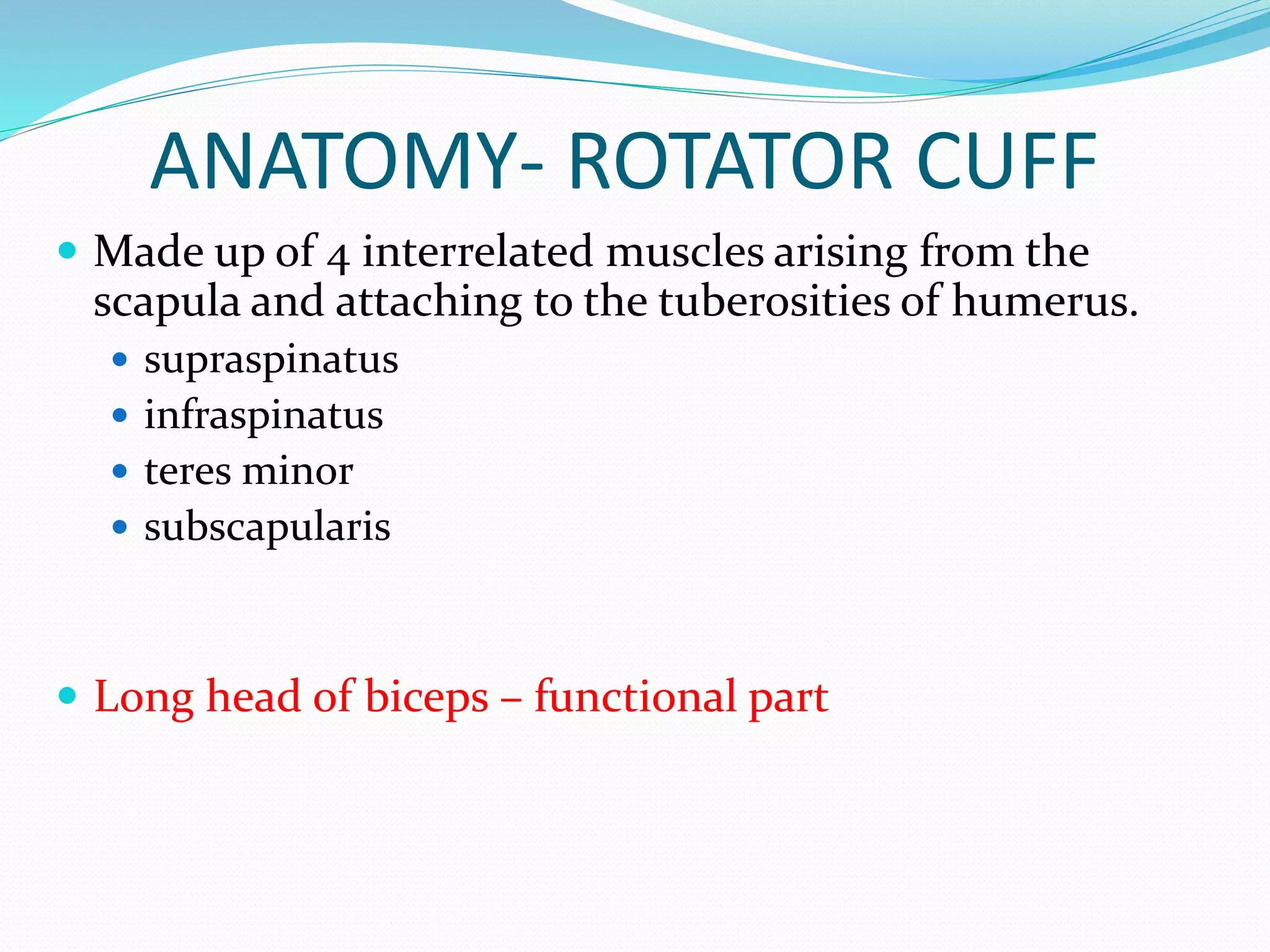 Rotator cuff injuries | PPTX