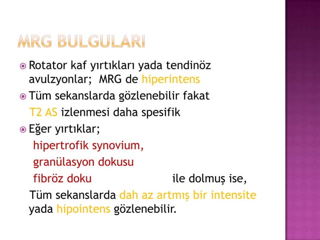 Rotator Cuff Us Ve Mrg Ile DeğErlendirme | PPT