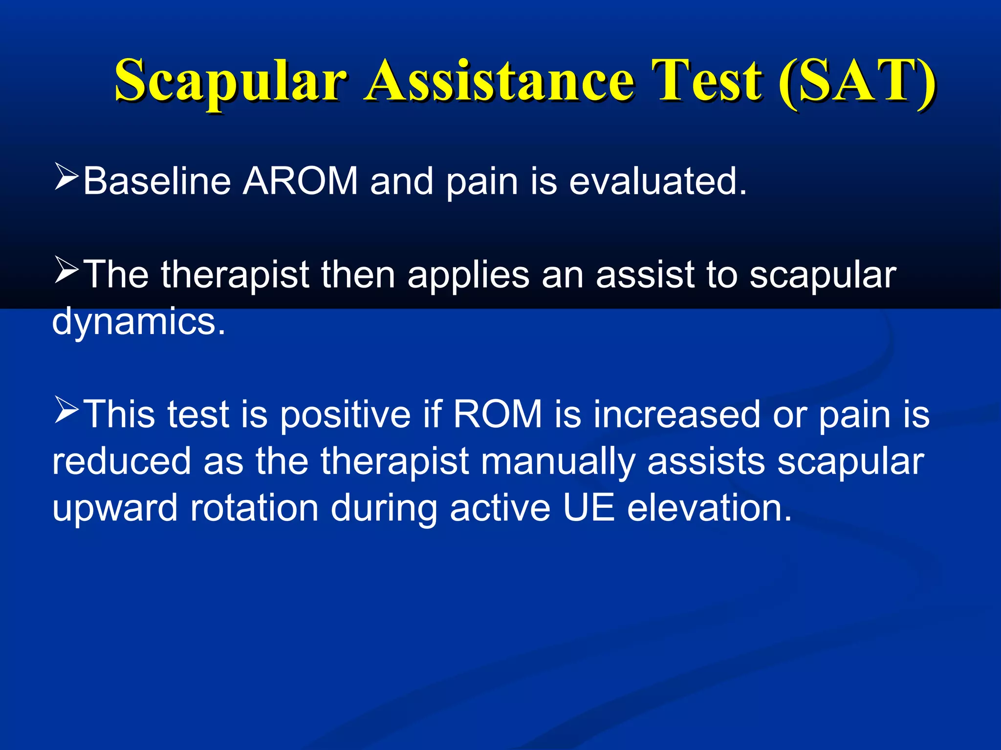 Rotatory cuff syndrome & Scapular Dyskinesia | PPT