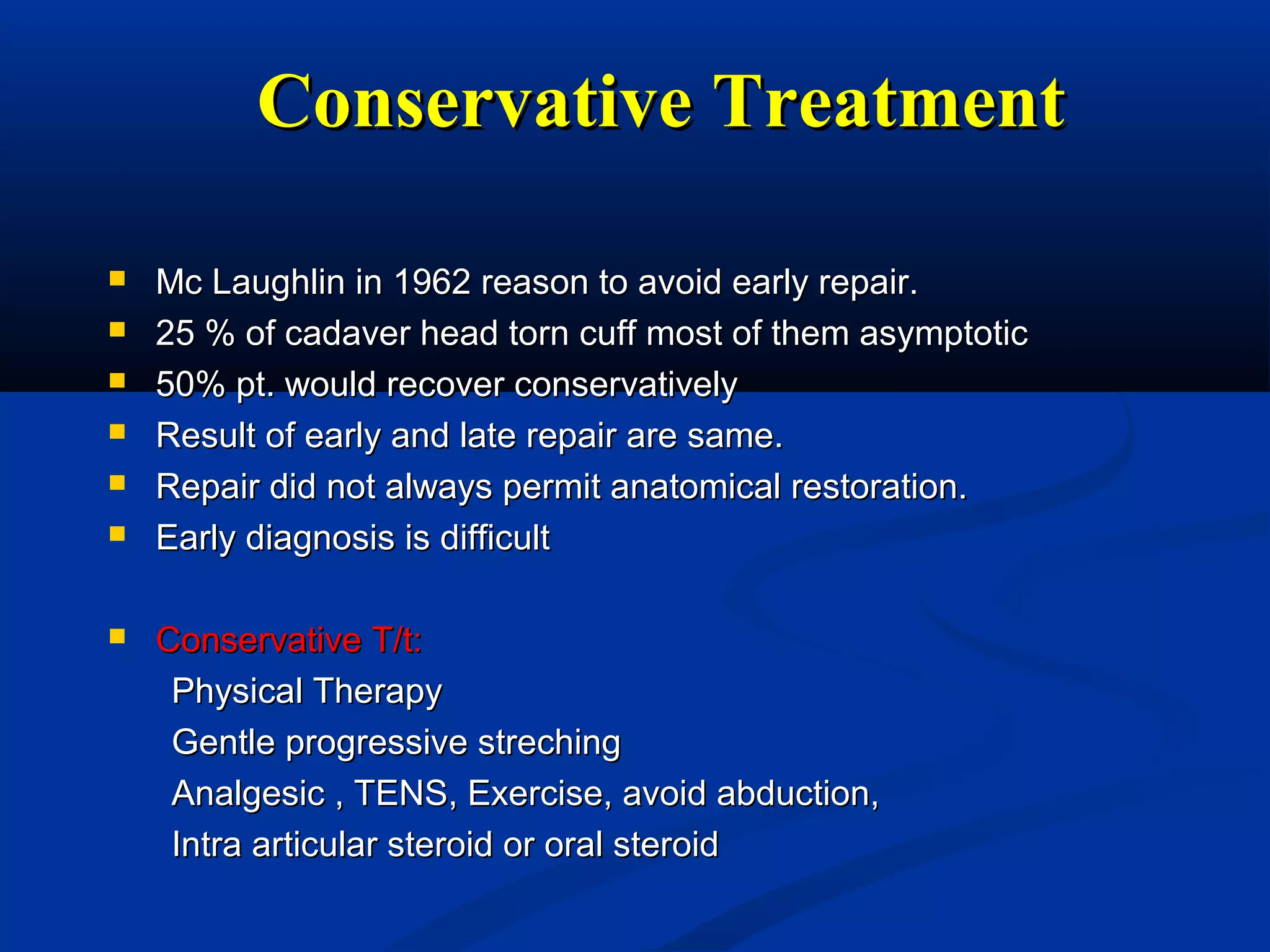 Rotatory cuff syndrome & Scapular Dyskinesia | PPT