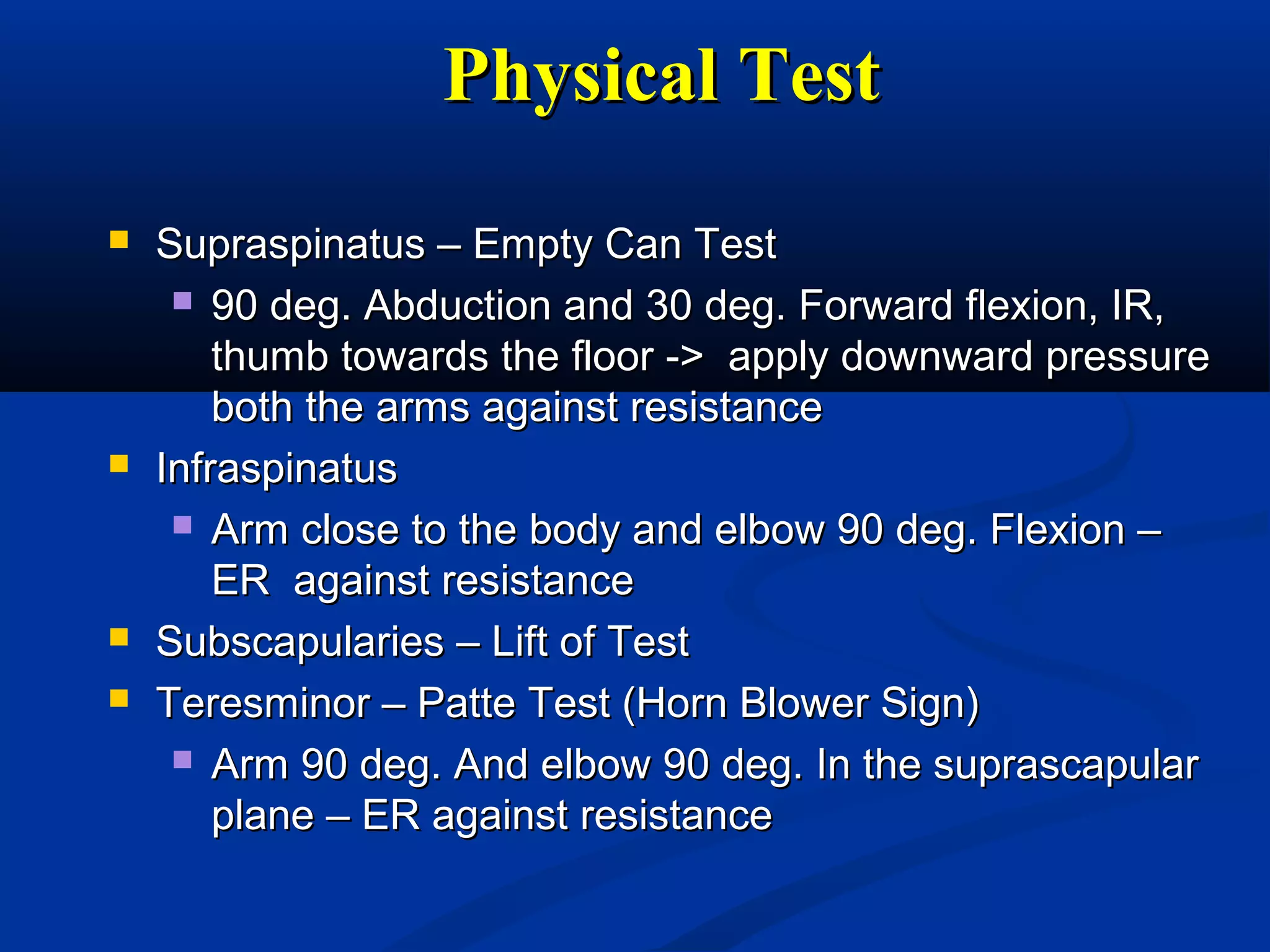 Rotatory cuff syndrome & Scapular Dyskinesia | PPT
