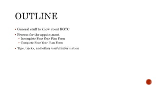 ROTC Four Year Plans Training | PPT