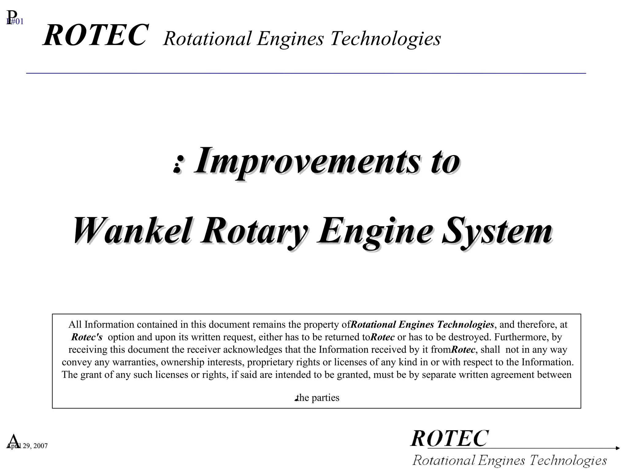 Rotec Engine Brief | PPT