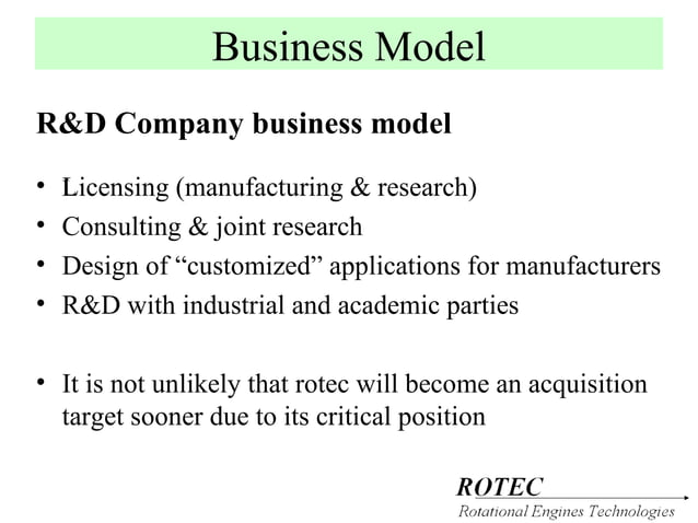 Rotec Engine Brief | PPT