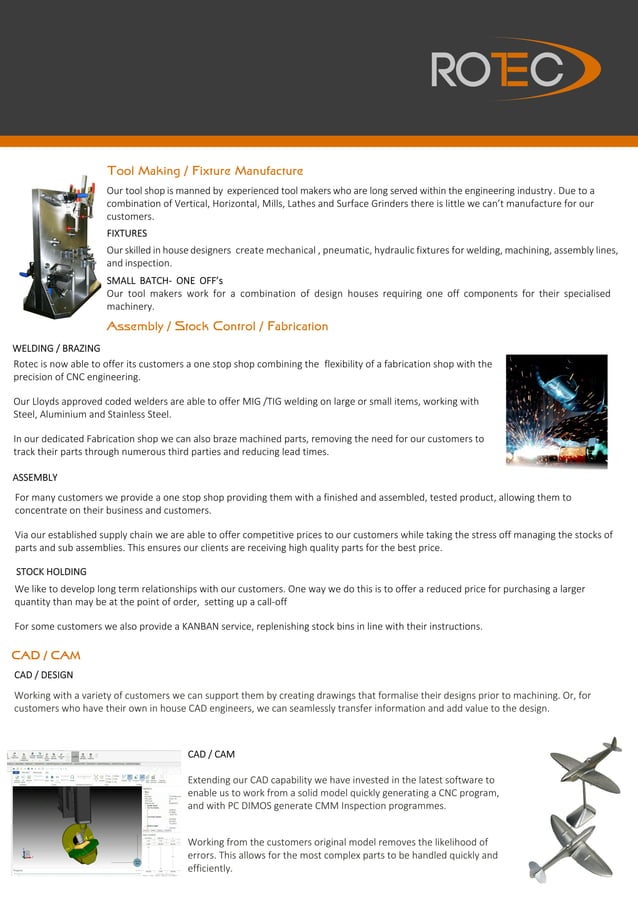 Rotec engineering capacity list | PDF