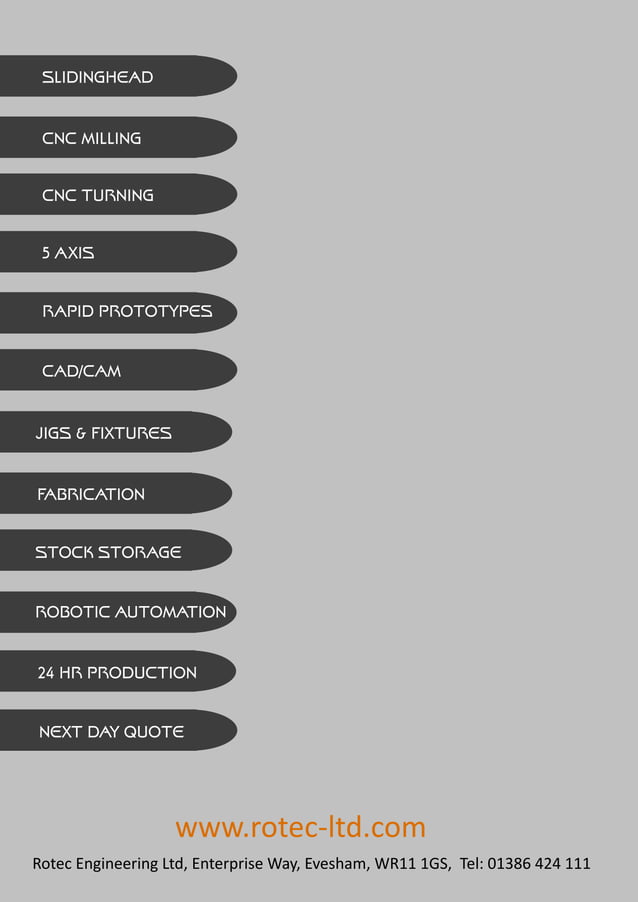 Rotec engineering capacity list | PDF