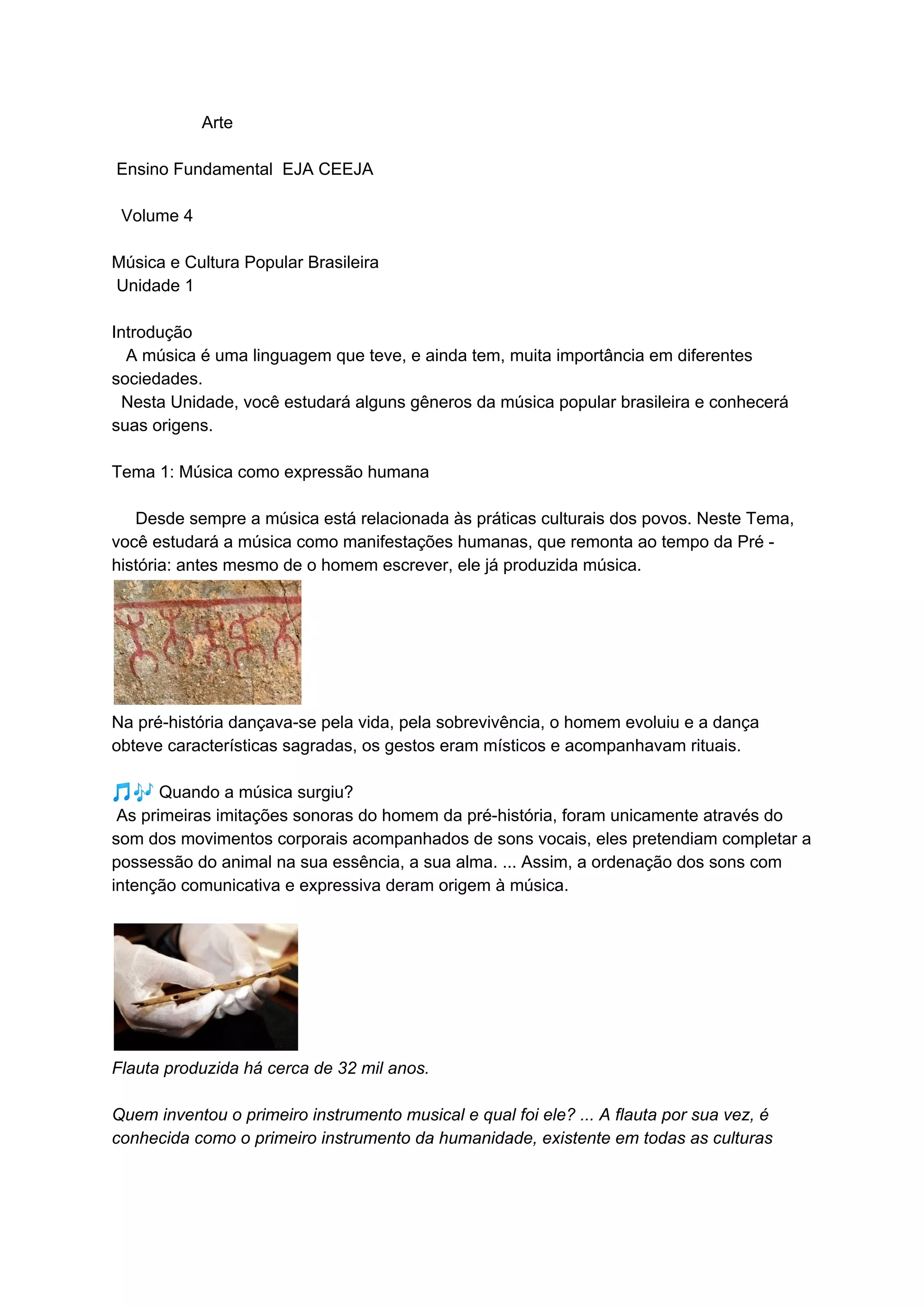 Roteiro de estudo ARTE - Ensino Fundamental | PDF