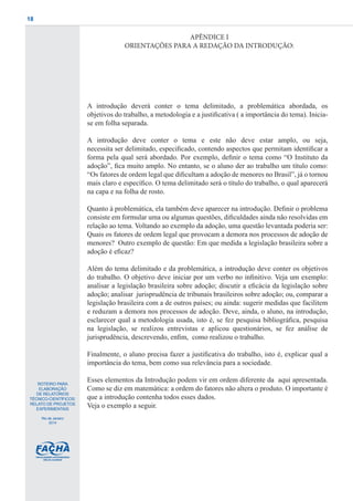Roteiro para elaboração de relatório técnico científico | PDF