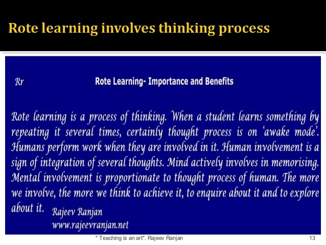 Rote learning importance and benefits