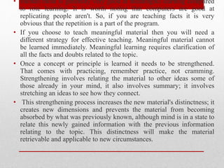 Rotelearning vs meaningful learning | PPTX