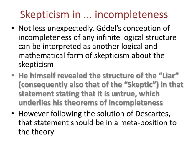 Skepticism about the Skepticim | PPTX