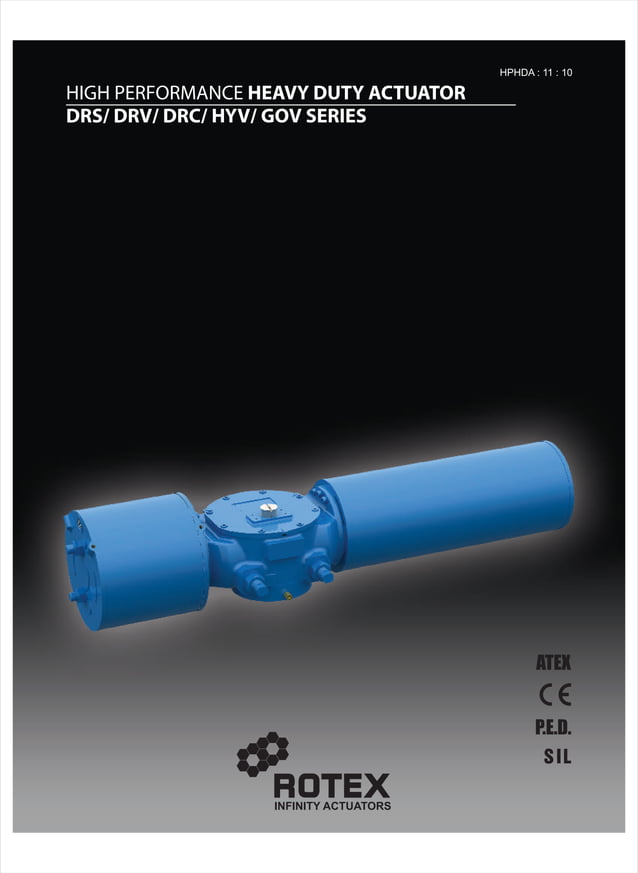 ROTEX Controls Pneumatic Actuator Catalog Models DRC, DRS, and DRV ...