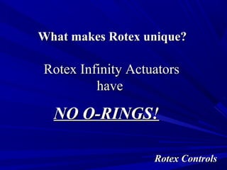 ROTEX Controls USA - Rack & Pinion and Scotch Yoke Actuators | PPT