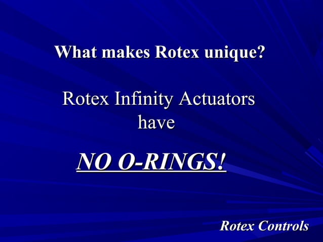 ROTEX Controls USA - Rack & Pinion and Scotch Yoke Actuators | PPT