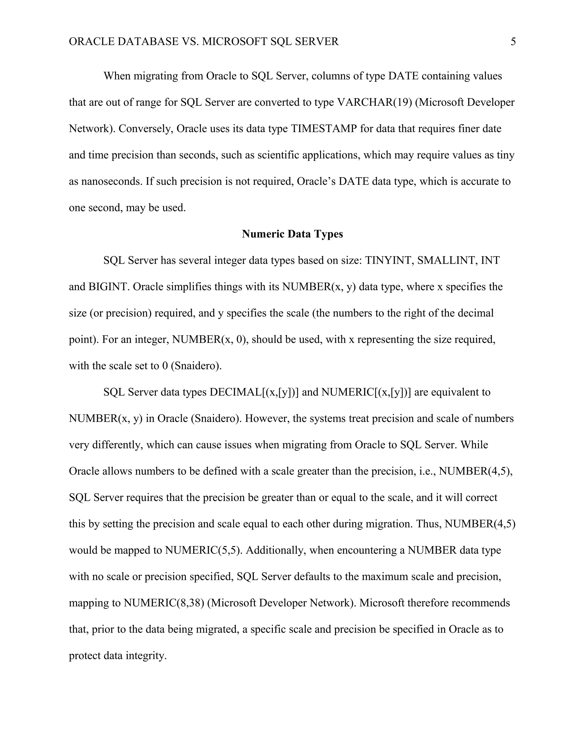 Oracle vs. MS SQL Server | PDF