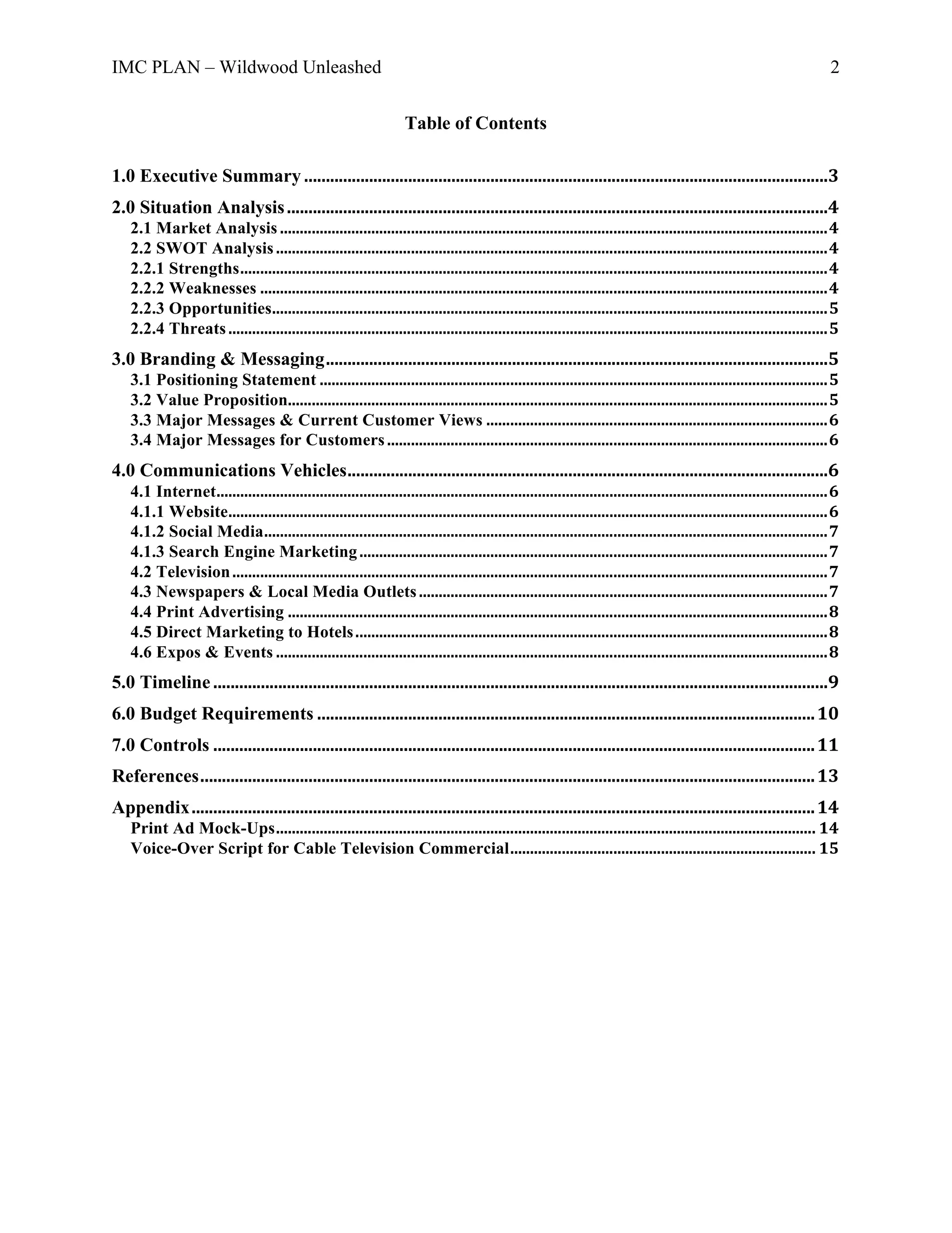 IMC Plan for MBA 7602 at Wilmington University | PDF