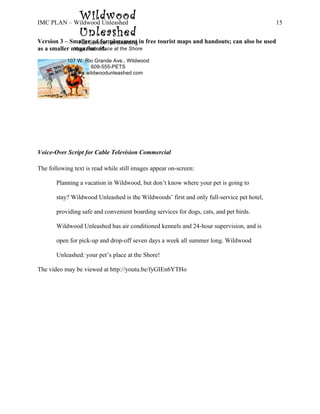 IMC Plan for MBA 7602 at Wilmington University | PDF