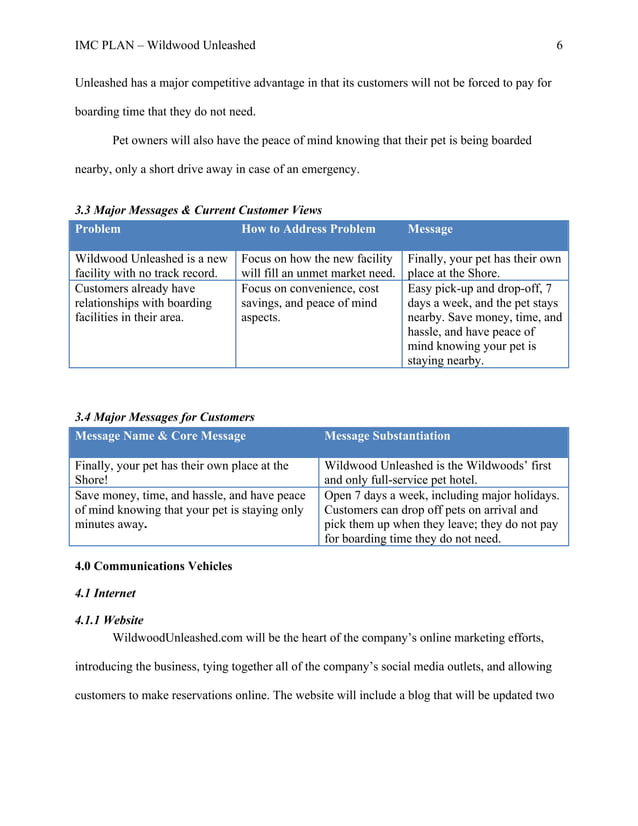 IMC Plan for MBA 7602 at Wilmington University | PDF