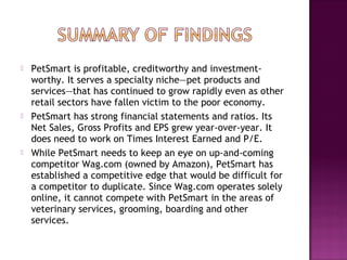 PetSmart Financial Analysis | PPT