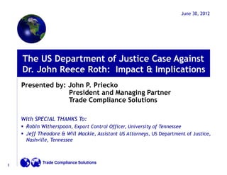 The Dr. Roth Case: Impact and Implications | PDF