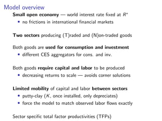 Non-tradable Goods, Factor Markets Frictions, and International Capital ...