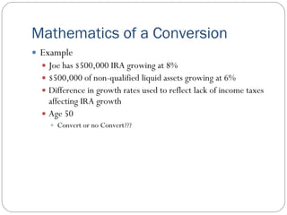 Roth Ira Conversions | PPT