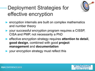 Rothke rsa 2013 - deployment strategies for effective encryption | PPTX | Information and ...