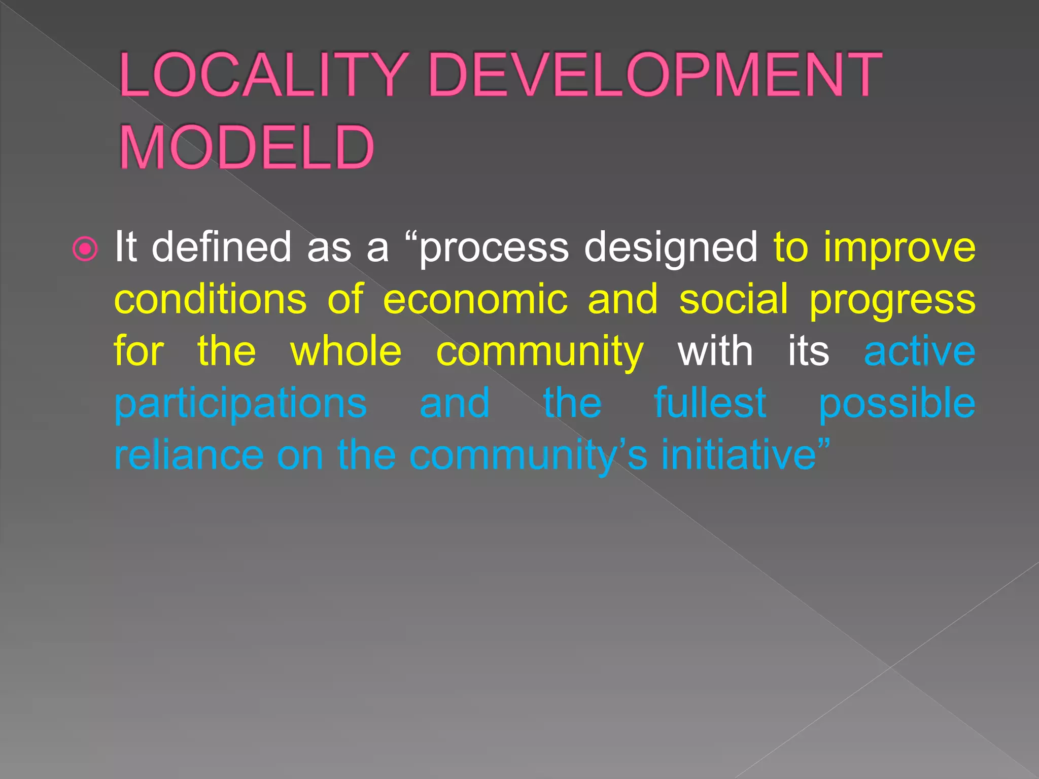 Rothman’s three models of Community Organisation | PPTX