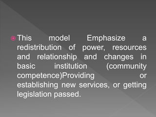 Rothman’s three models of Community Organisation | PPTX