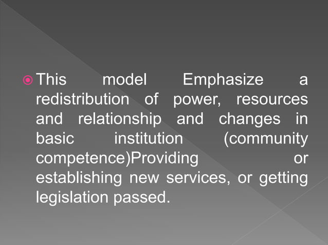 Rothman’s three models of Community Organisation | PPTX