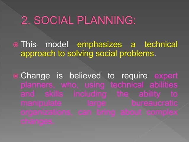 Rothman’s three models of Community Organisation | PPTX