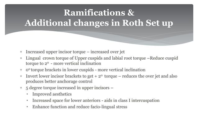 Roth philosophy | PPTX | Dental Health | Diseases and Conditions