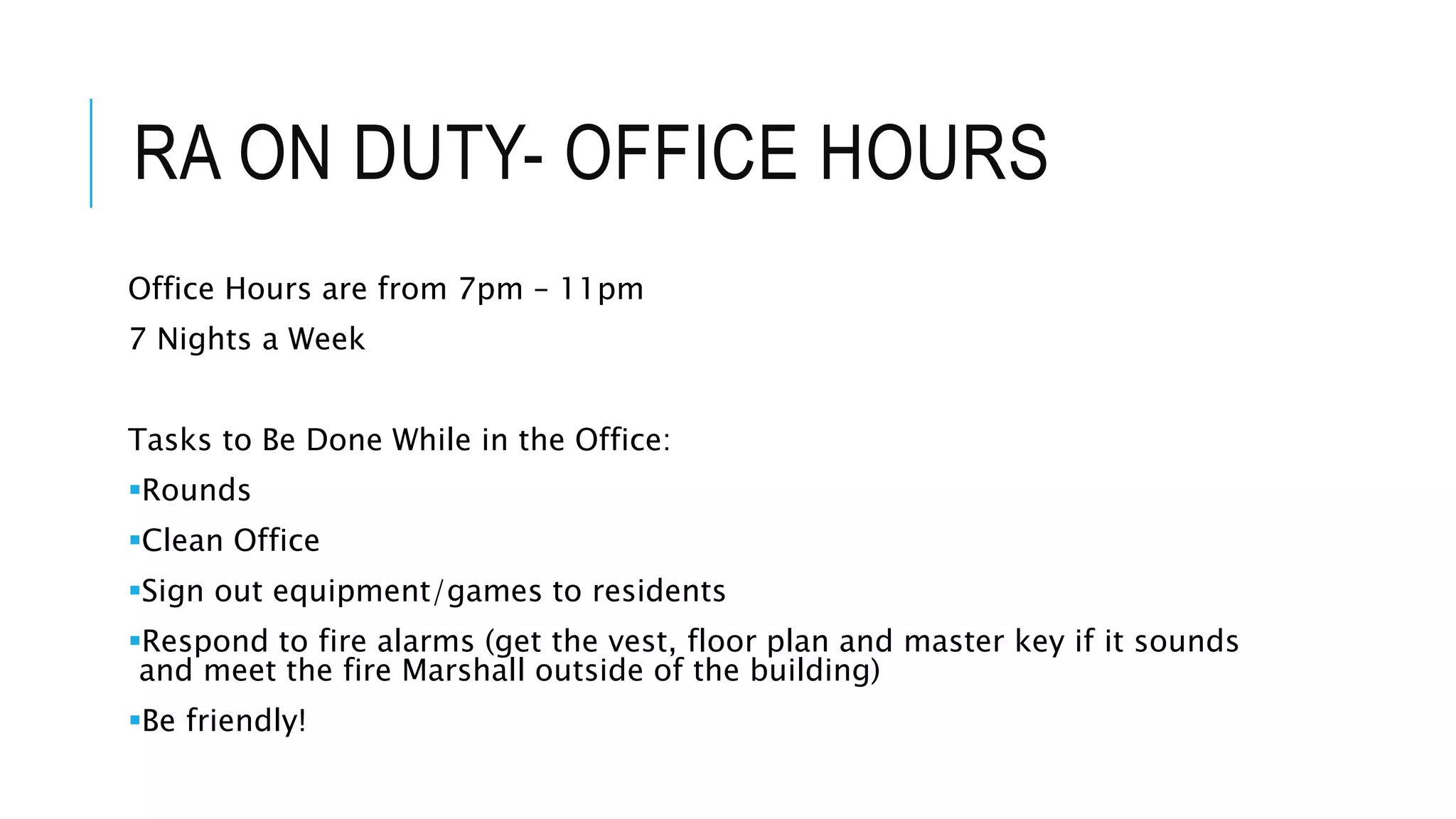 ra duty protocol | PPTX