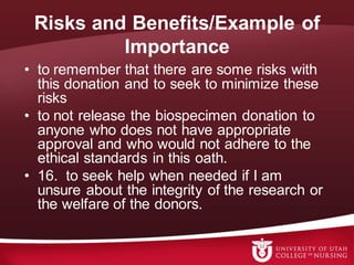 Erin Rothwell, "Investigator’s Role for Innovative Consent Methods with ...