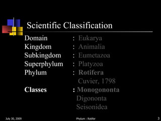 Rotifers By Jiva Amoutha | PPT