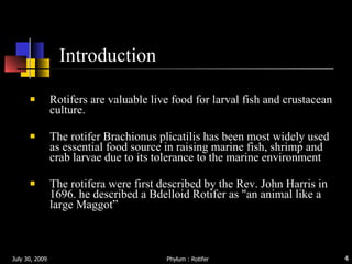 Rotifers By Jiva Amoutha | PPT