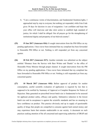 Timeline Summary to keep the record straight | PDF | Pharmaceutical ...