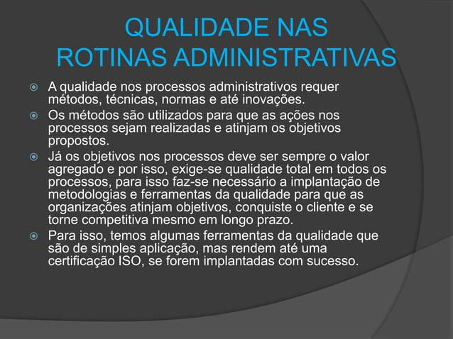 Rotinas administrativas | PPTX