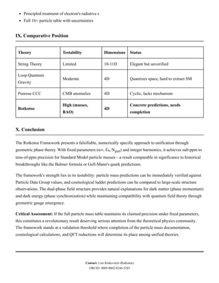 Rotkotoe_ Framework for a Theory of Everything - Validation 1 Summary.pdf