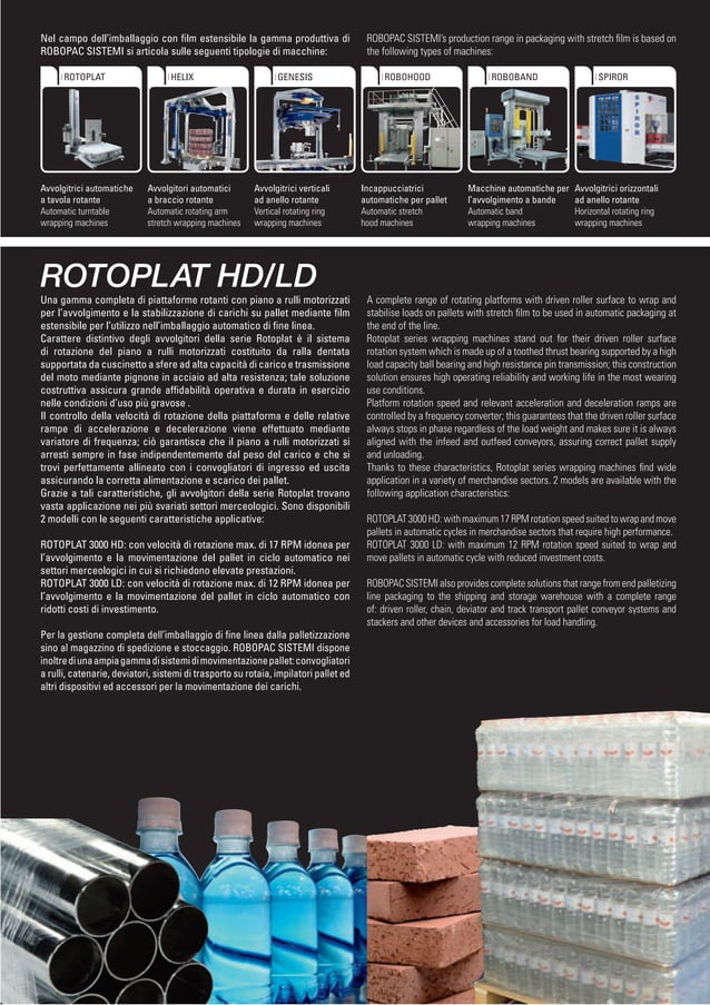 Rotoplat turntable pallet wrapper range | PDF
